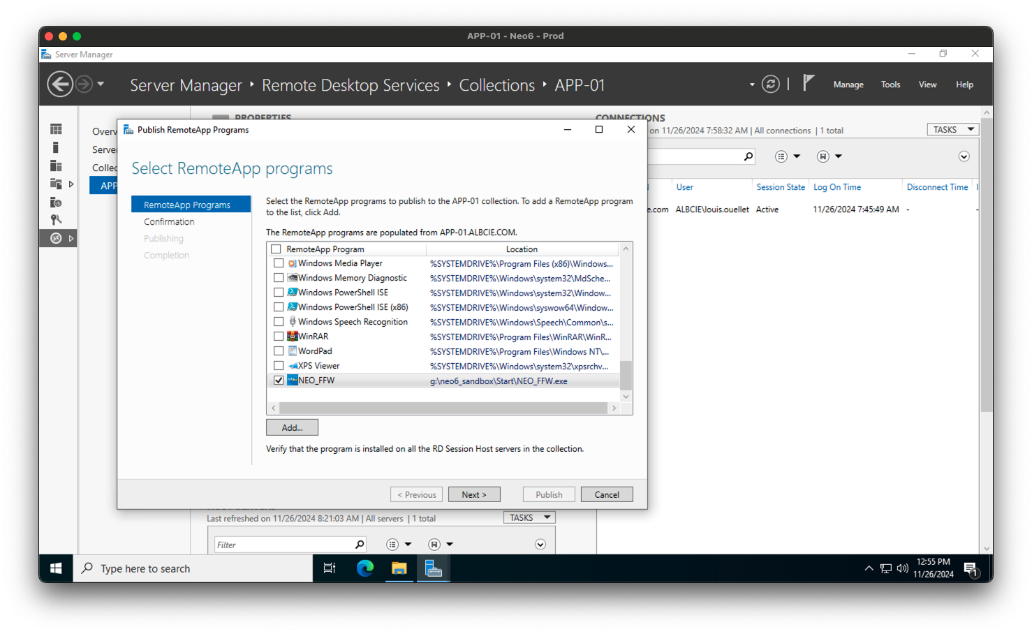 How to Publish a Remote Application using Windows Server RDS [LaswitchTech]